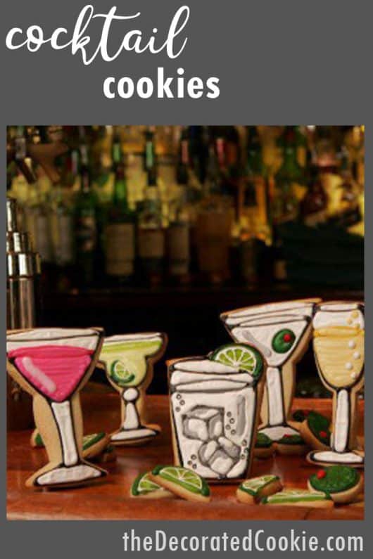 cocktail cookies and cocktail garnish cookies for cocktail party desserts