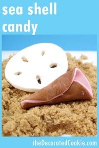 sea shell candy: How to make edible shells to decorate desserts