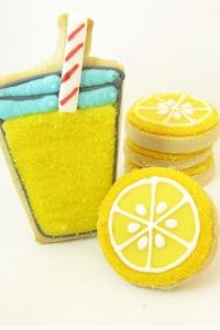LEMONADE COOKIES how to decorate fun cookies for summer.
