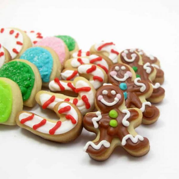 cute, mini christmas candy cookies - the decorated cookie