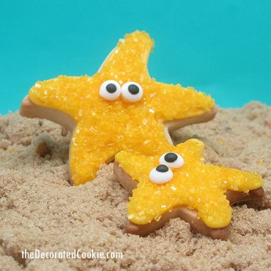 STARFISH COOKIES -- a fun decorated cookie for summer