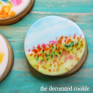 PAINTED WATERCOLOR COOKIES: cookie decorating idea