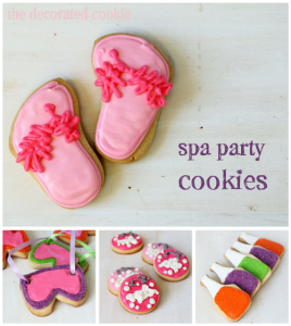 SPA COOKIES for a spa and beauty-themed birthday party