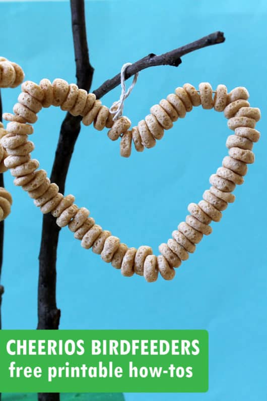 EASY CHEERIOS BIRDFEEDERS -- fun school project for kids