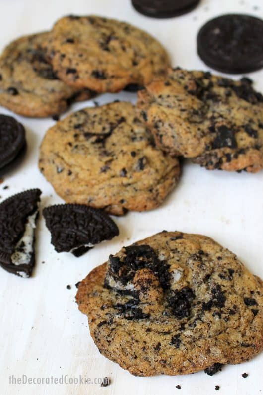 OREO chip cookies recipe, chocolate chip cookies with OREOS!