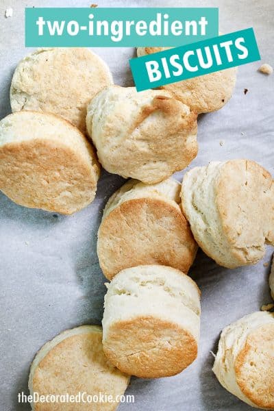 TWO INGREDIENT BISCUITS -- Easy, delicious biscuits recipe.