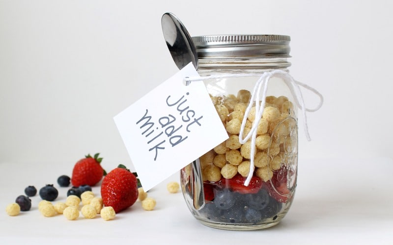 4 snacks for kids in mason jars