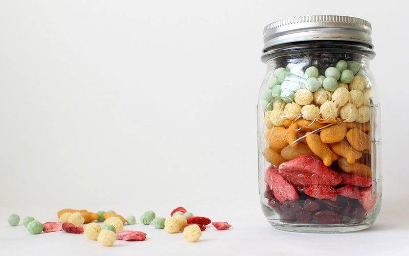 4 snacks for kids in mason jars