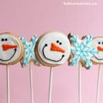SNOWFLAKE AND SNOWMAN COOKIES for winter and Christmas