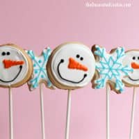 SNOWFLAKE AND SNOWMAN COOKIES for winter and Christmas