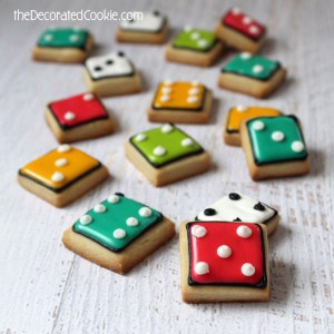 DICE COOKIES-- bite-size cookies, fun food idea for game night