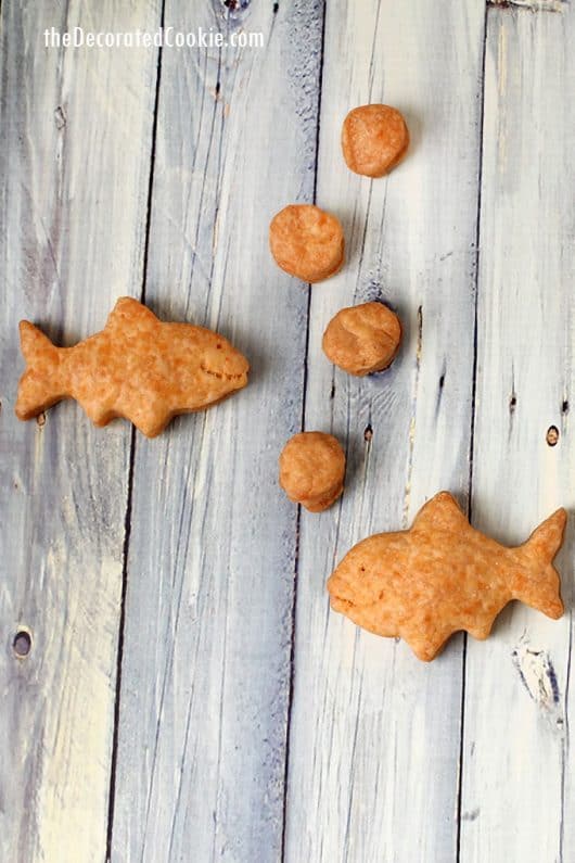 Homemade goldfish crackers, the classic Pepperidge Farm snack.