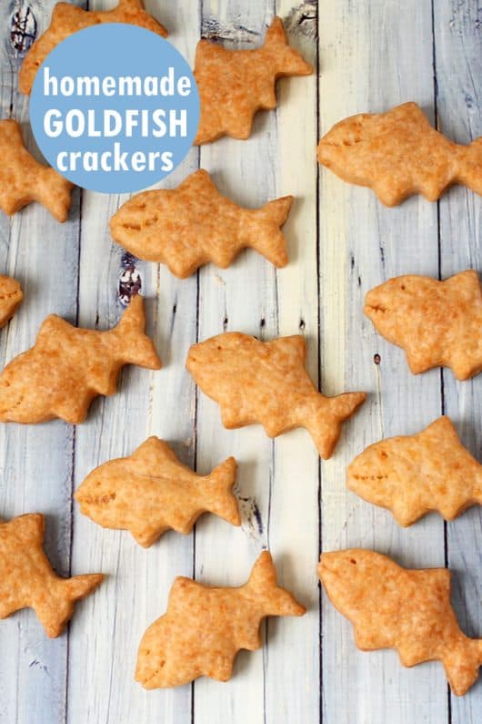 Homemade goldfish crackers, the classic Pepperidge Farm snack.
