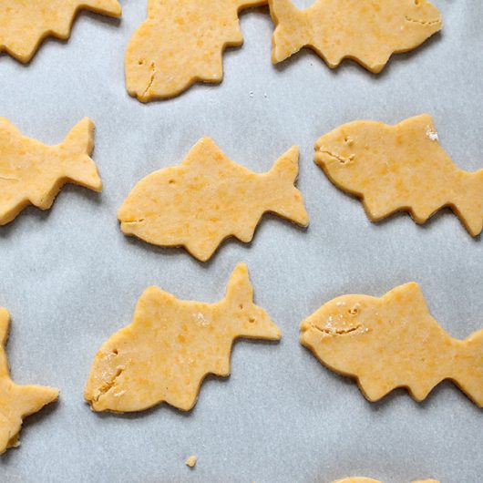 Homemade goldfish crackers, the classic Pepperidge Farm snack.