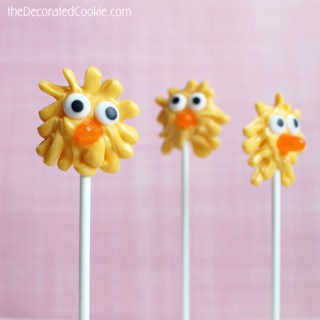 How to make CHICK CANDY POPS for an Easter treat with candy melts.
