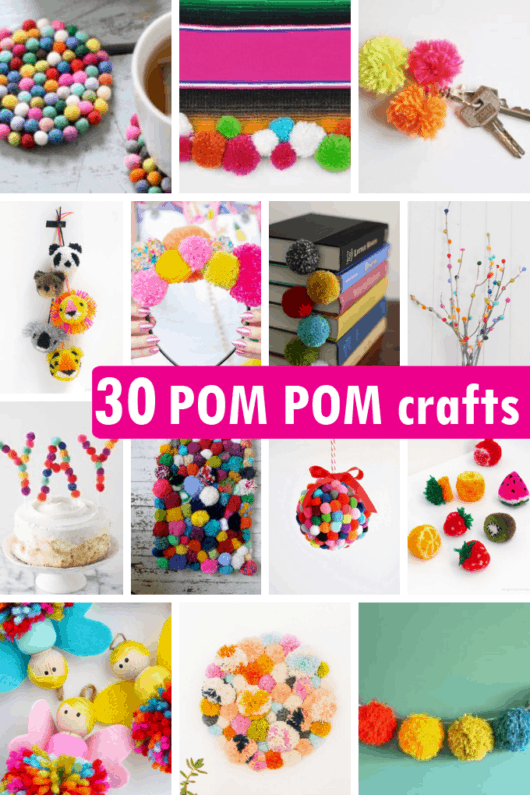A roundup of POM POM CRAFTS-- home decor, accessories, toys