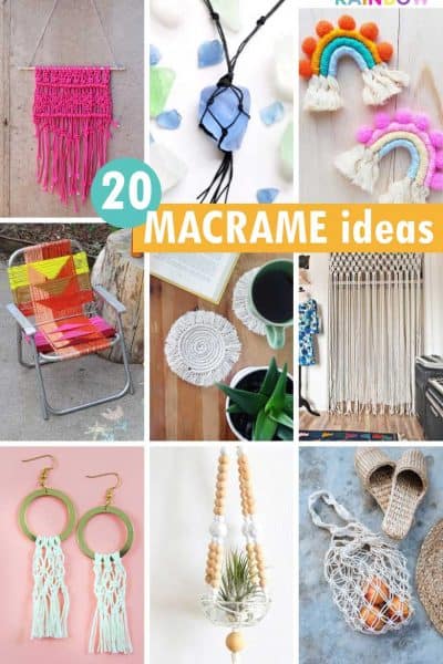 Roundup of 20 modern macrame projects -- retro macrame crafts and DIY.