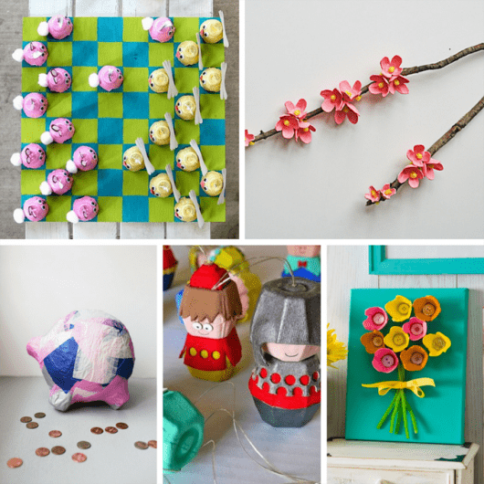 Egg carton crafts for kids and adults, upcycle Easter egg cartons!