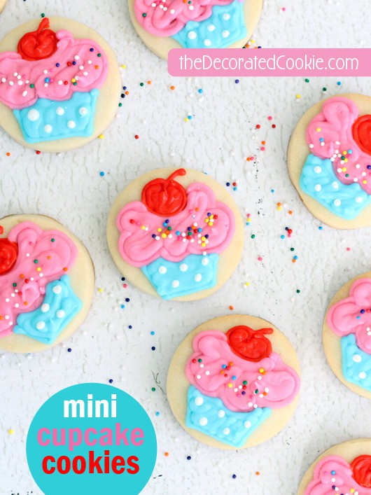 mini CUPCAKE COOKIES and a cupcake decorating kit birthday gift