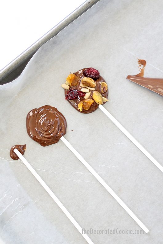 DARK CHOCOLATE POPS -- Easy, healthy sweet treat for energy.
