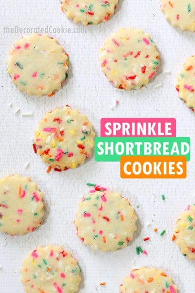 RAINBOW SPRINKLES SHORTBREAD COOKIES, easy, fun unicorn food