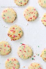 RAINBOW SPRINKLES SHORTBREAD COOKIES, easy, fun unicorn food