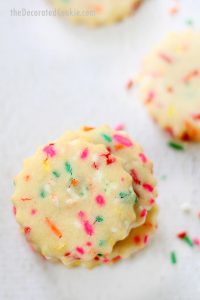 RAINBOW SPRINKLES SHORTBREAD COOKIES, easy, fun unicorn food