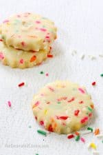 RAINBOW SPRINKLES SHORTBREAD COOKIES, easy, fun unicorn food