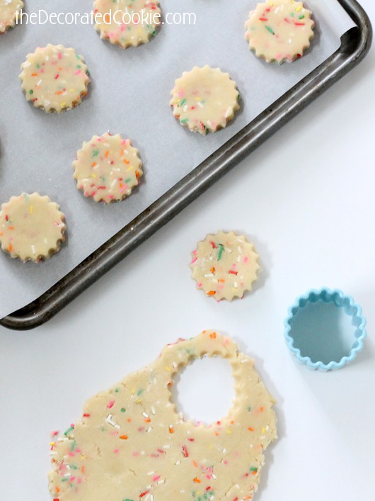 RAINBOW SPRINKLES SHORTBREAD COOKIES, easy, fun unicorn food