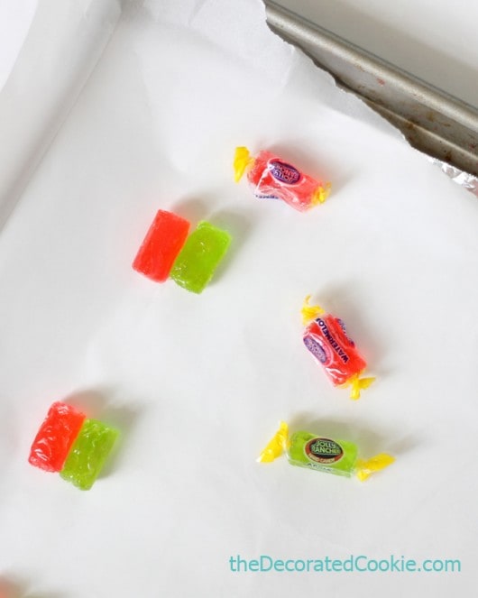 Christmas Jolly Rancher lollipops -- an easy food craft for kids