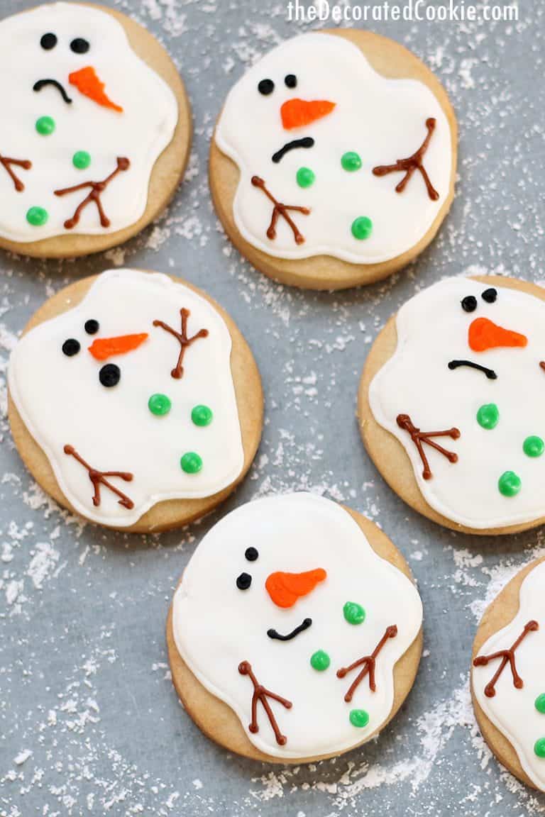 Easy melted snowman cookies: How to decorate holiday cookies