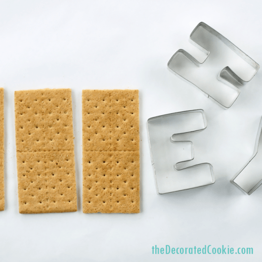 how to cut shapes from graham crackers with video