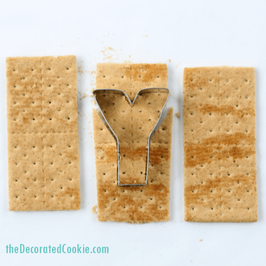 how to cut shapes from graham crackers with video