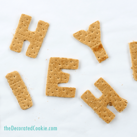 how to cut shapes from graham crackers with video