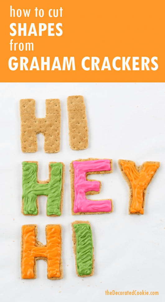 how to cut shapes from graham crackers with video