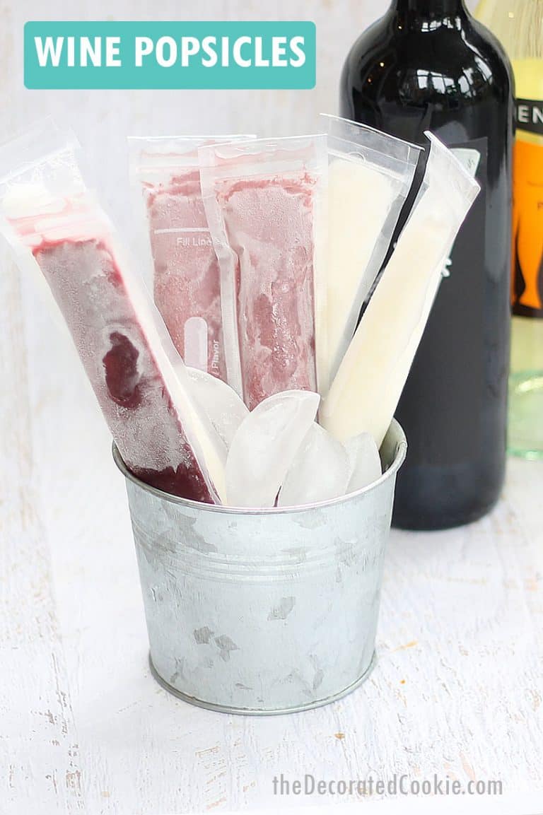 WINE POPSICLES: creamy wine ice pops for the beach or pool. VIDEO