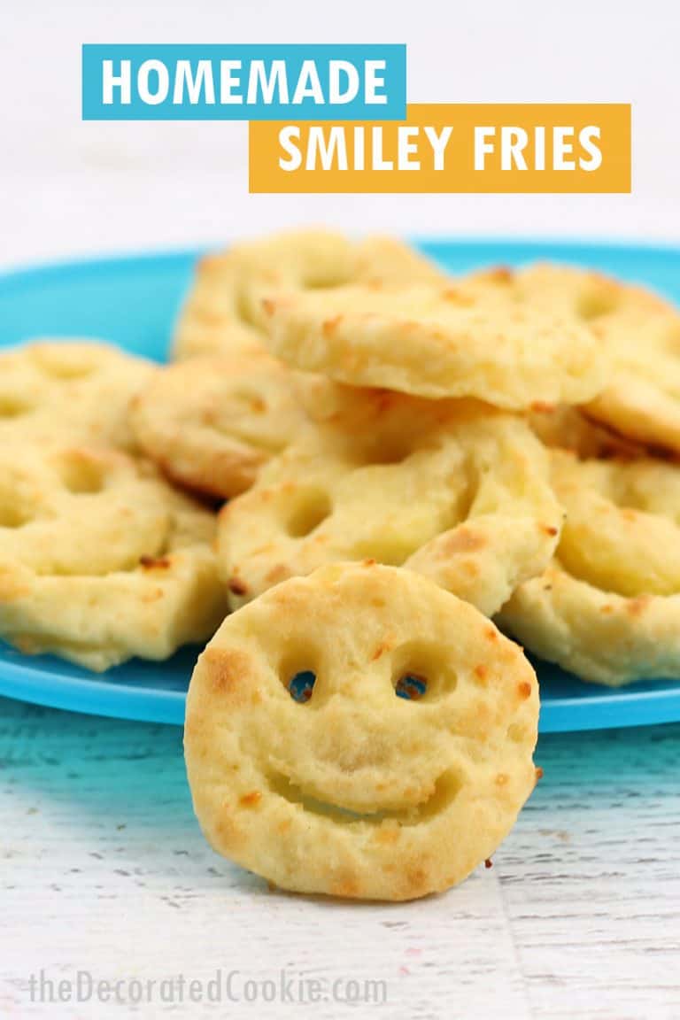 HOMEMADE SMILEY FRIES -- baked, not fried, snack for kids