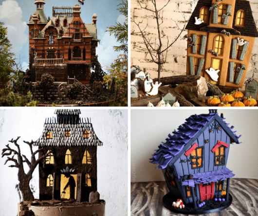 roundup of 20 spooktacular HALLOWEEN GINGERBREAD HOUSES