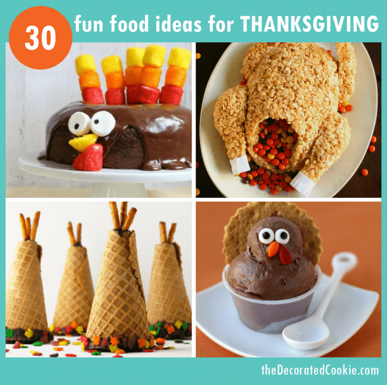 30 THANKSGIVING FUN FOOD IDEAS: A roundup of fun food crafts.