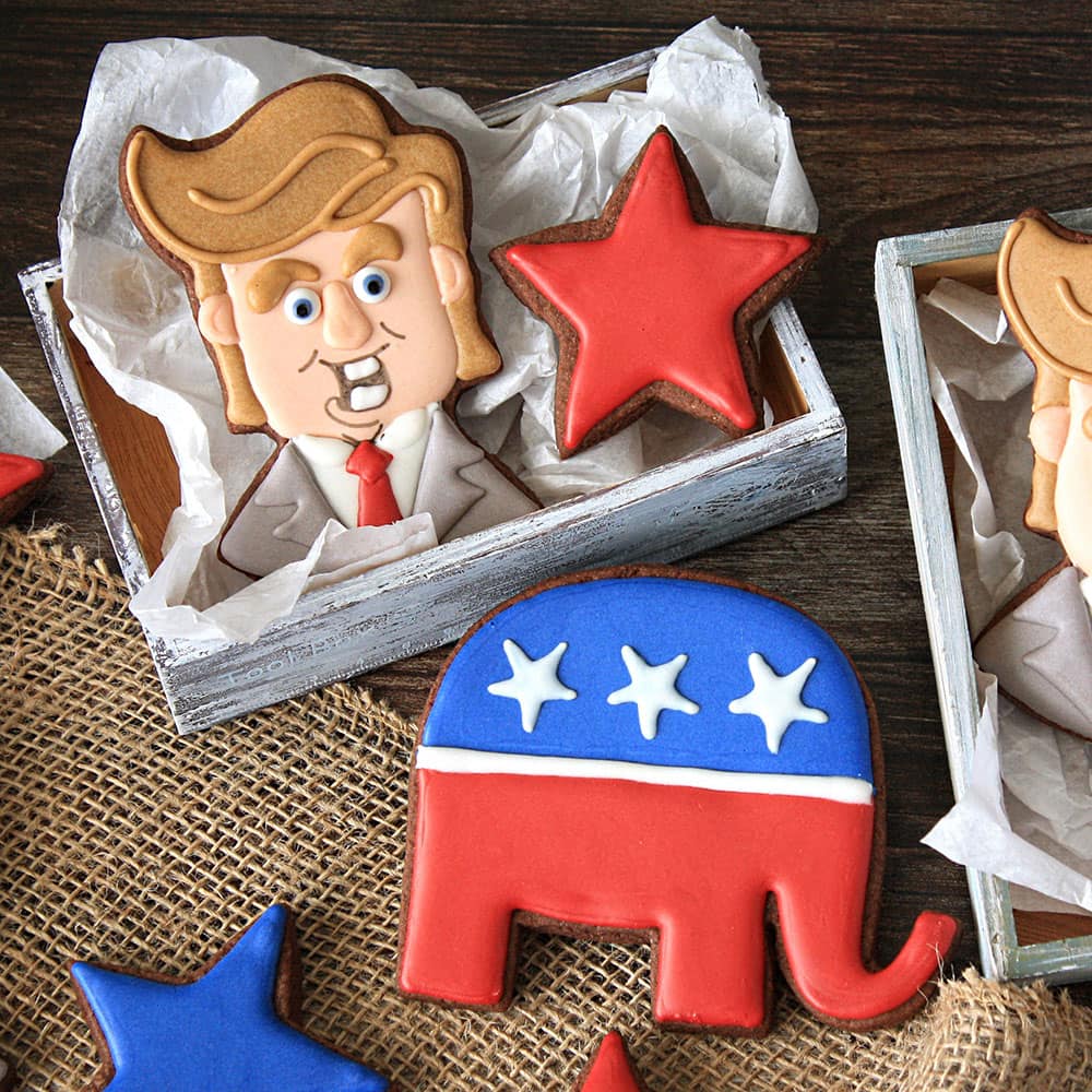 A roundup of 10 fun food ideas that look like Donald Trump.