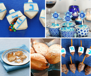A roundup of 20 Hanukkah fun food crafts -- food ideas for Hanukkah