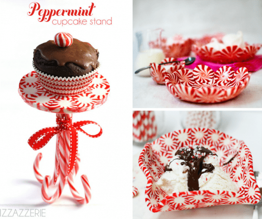 A roundup of 21 peppermint candy crafts for Christmas