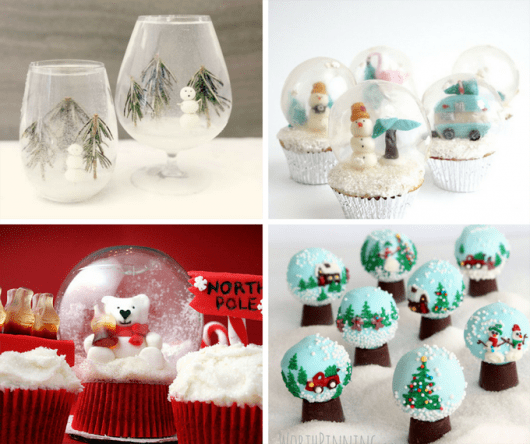 A roundup of 16 edible snow globes for Christmas -- fun food