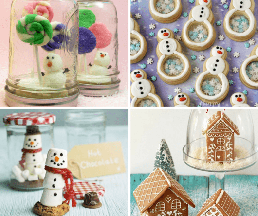 A roundup of 16 edible snow globes for Christmas -- fun food