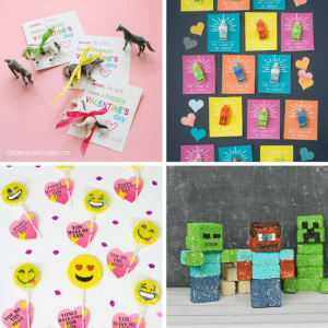 DIY Valentine's Day classroom cards for kids' school parties.