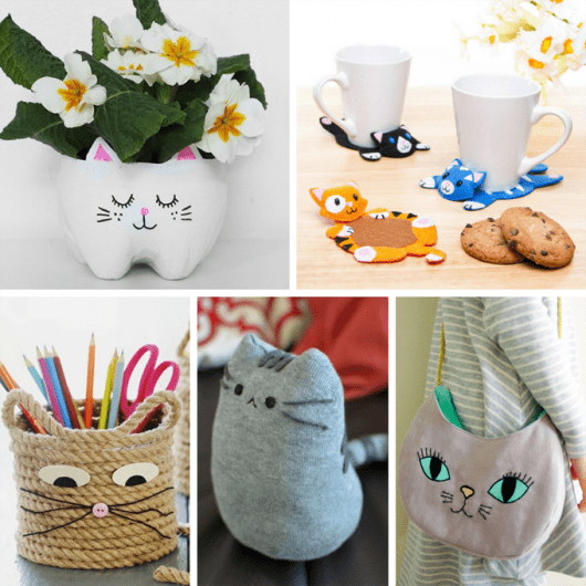 A roundup of awesome cat crafts for crazy cat ladies.