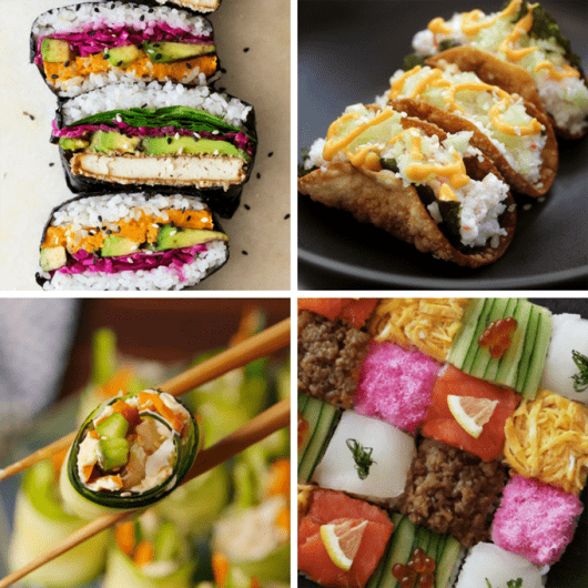 Roundup of unusual ways to serve sushi.