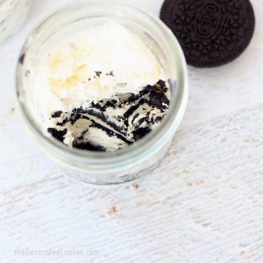 OREO ICE BOX CAKE n a jar, delicious, easy, no-bake dessert idea.