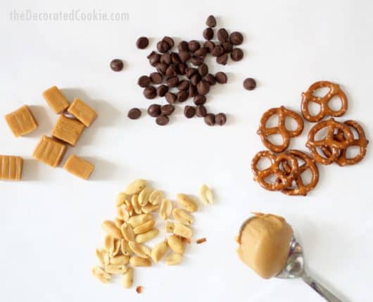 homemade Take Five pops -- copycat candy bars on a stick