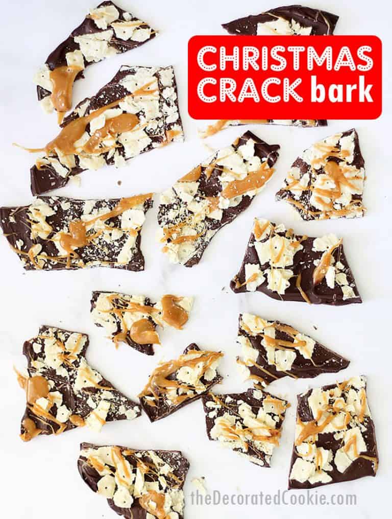 Christmas crack bark -- 3-ingredient chocolate, cracker and caramel bark
